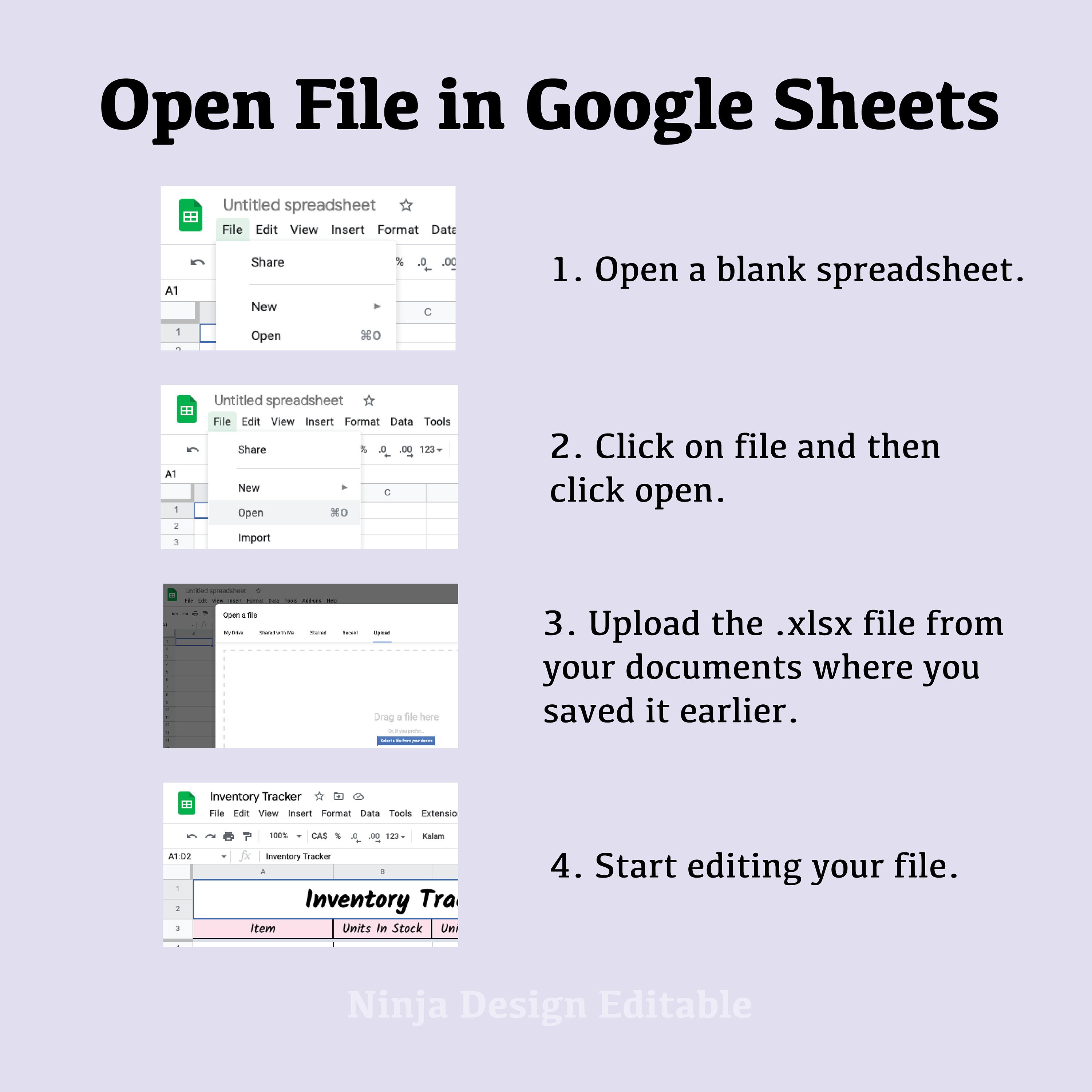 Editable Pink Inventory Tracker for Business Google - Etsy
