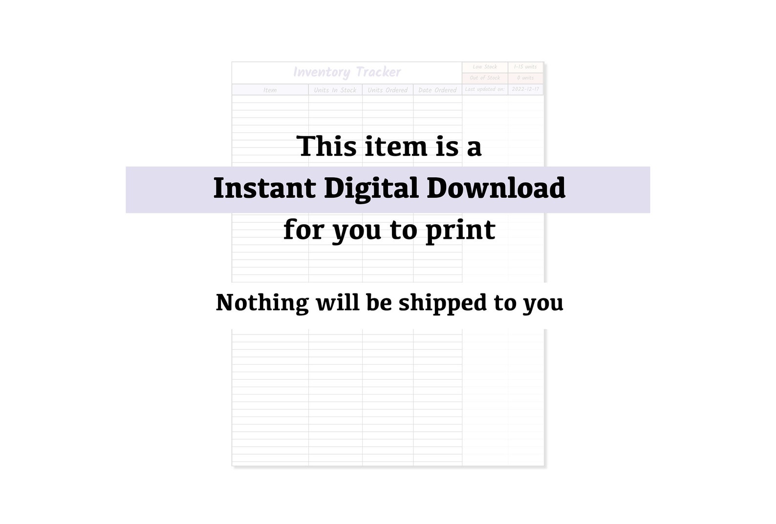 Editable Purple Inventory Tracker for Business | Google Spreadsheets ...