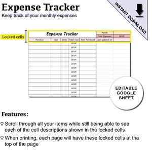 Editable Pink Expense Tracker for Business | Google Spreadsheets ...