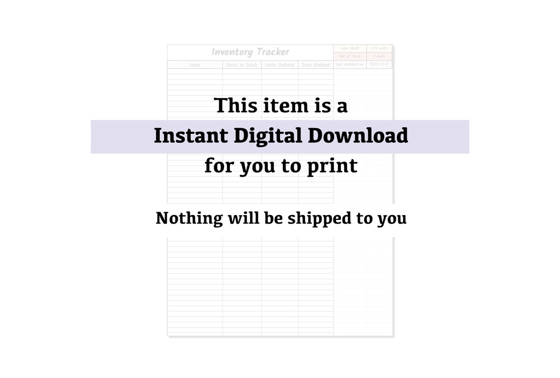 Editable Pink Inventory Tracker for Business Google Spreadsheets ...