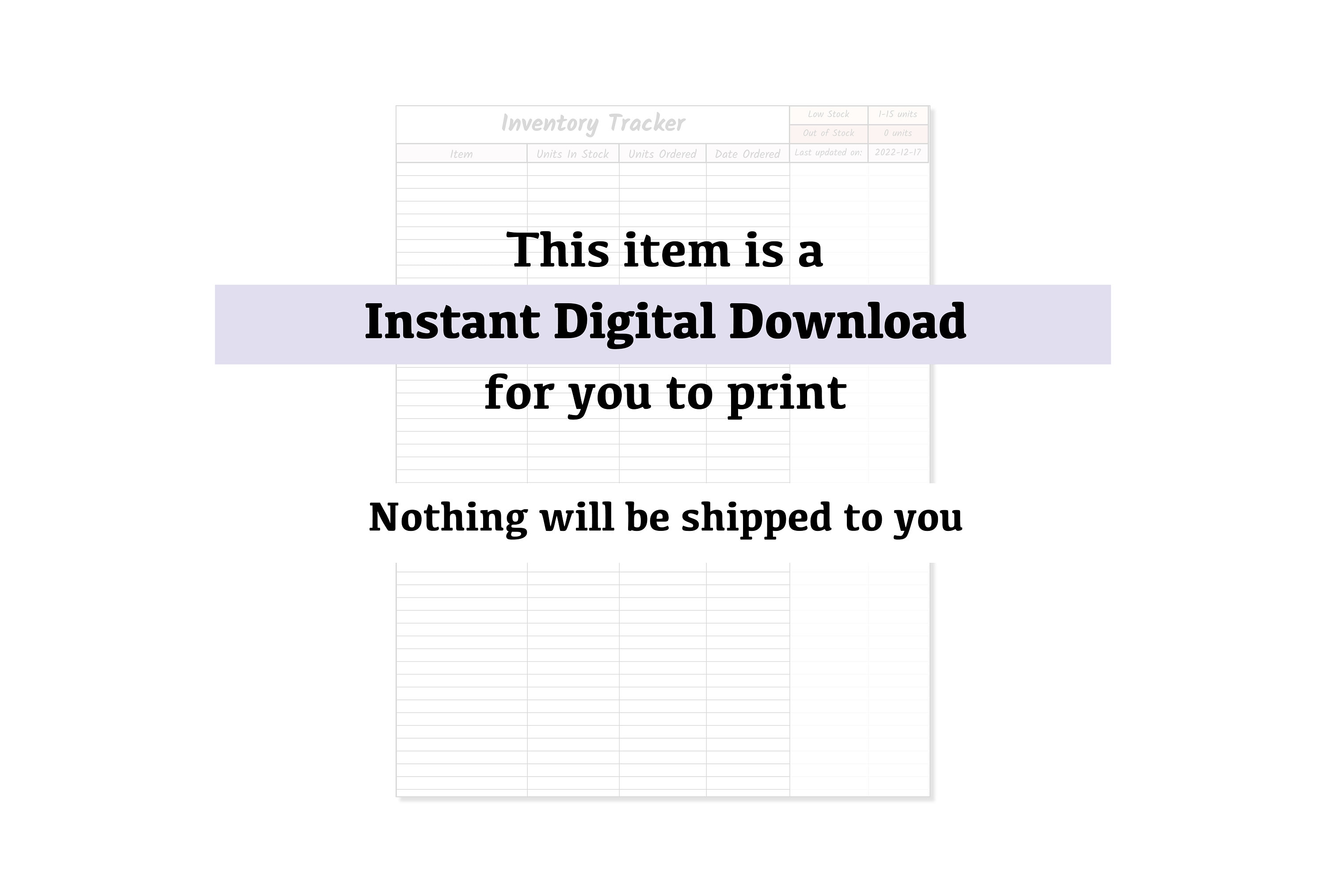 Editable Pink Inventory Tracker for Business | Google Spreadsheets ...