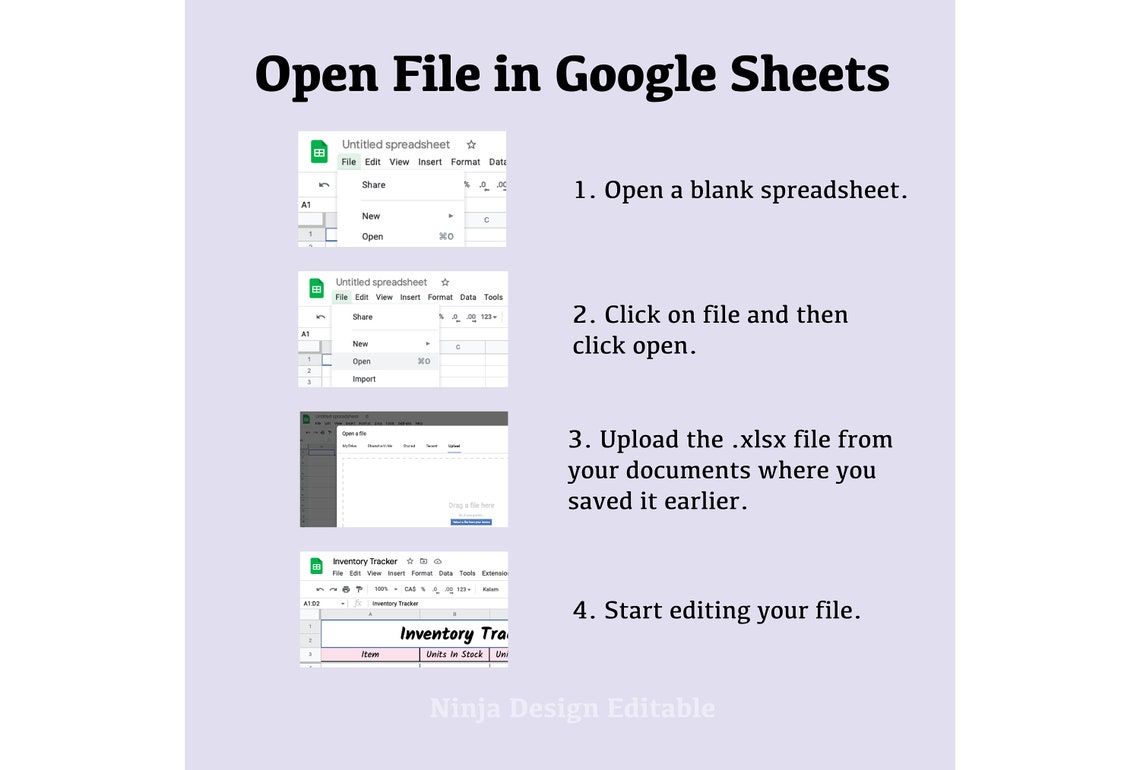 Editable Pink Inventory Tracker for Business Google Spreadsheets ...