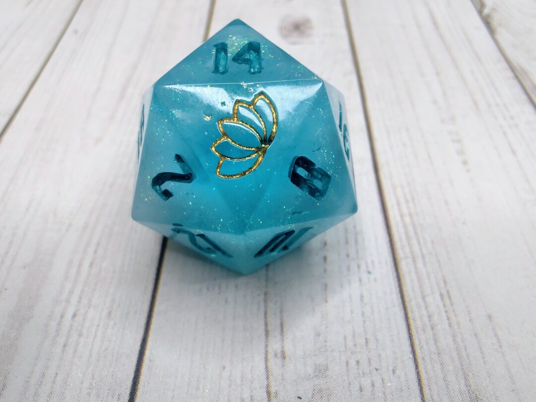 King of the Clouds, D20, Sharp Edge Dice, Handmade Dice, Large D20 ...
