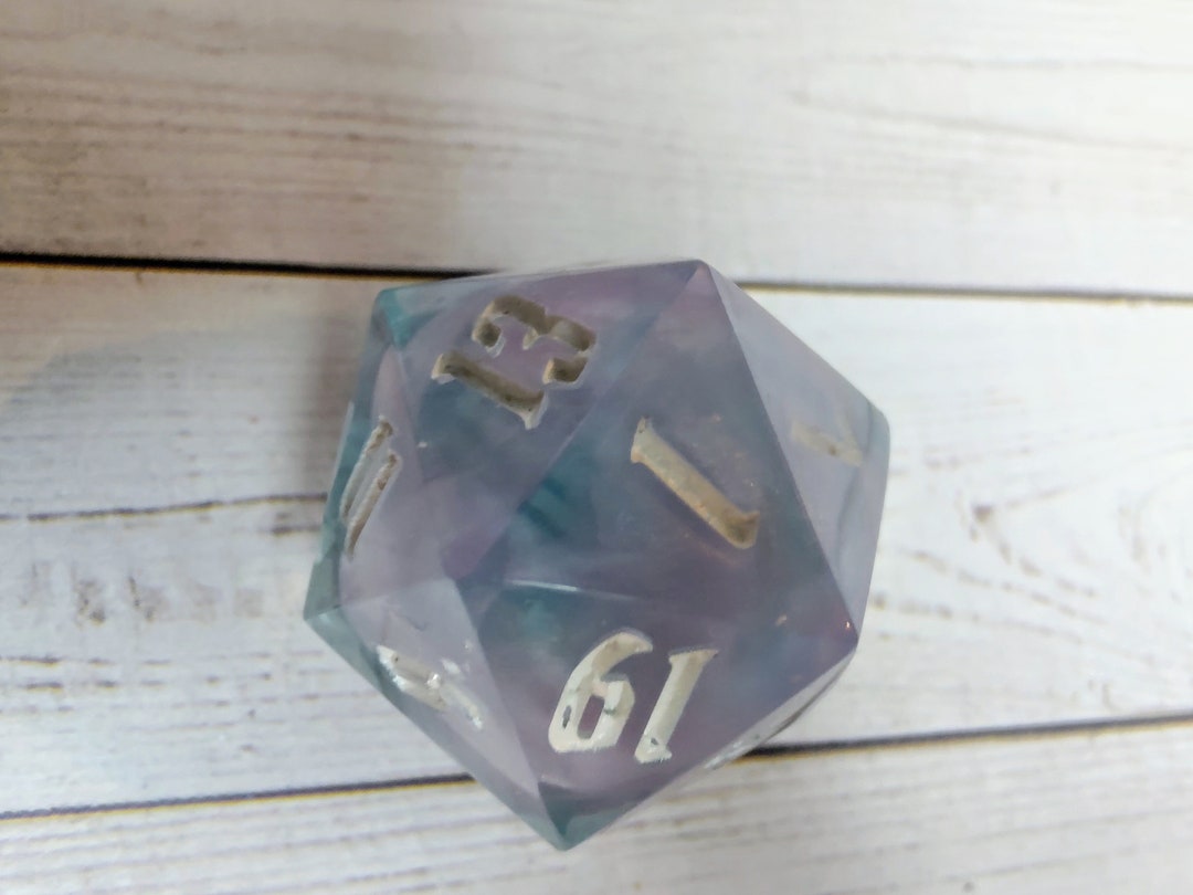 Cotton Candy Clouds, D20, Sharp Edge Die, Handmade Dice, Large D20 ...