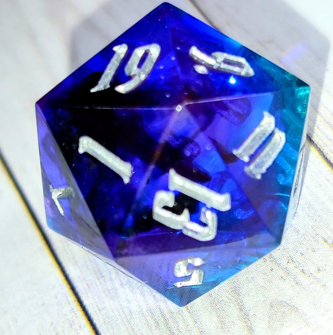 Ocean's End D20 Sharp Edge Dice Handmade Dice Large - Etsy