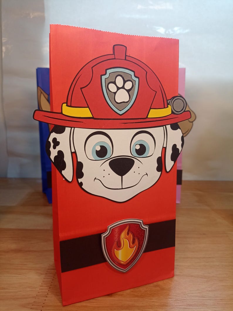 Party Favor Bags Templates Puppies - Etsy