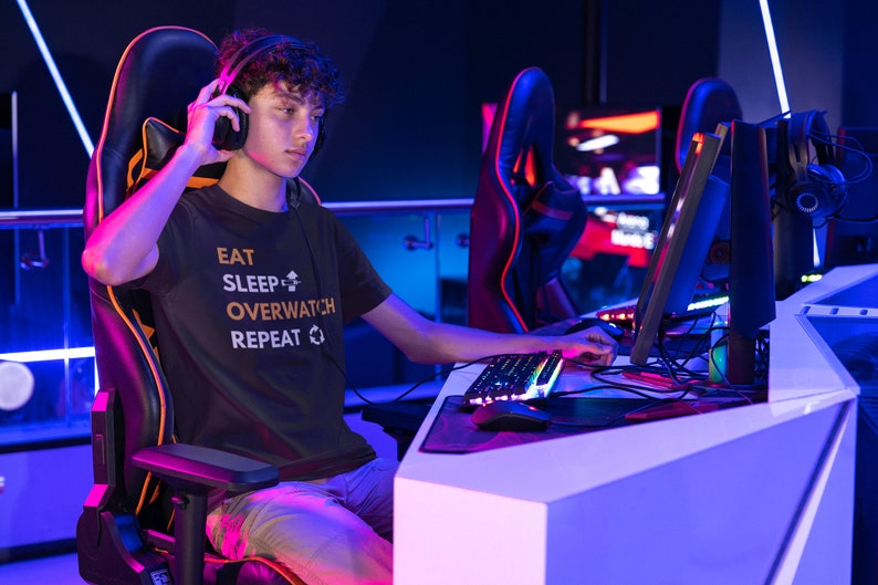 Overwatch 2 | Eat Sleep Overwatch Repeat T-shirt | Gaming T-shirt ...
