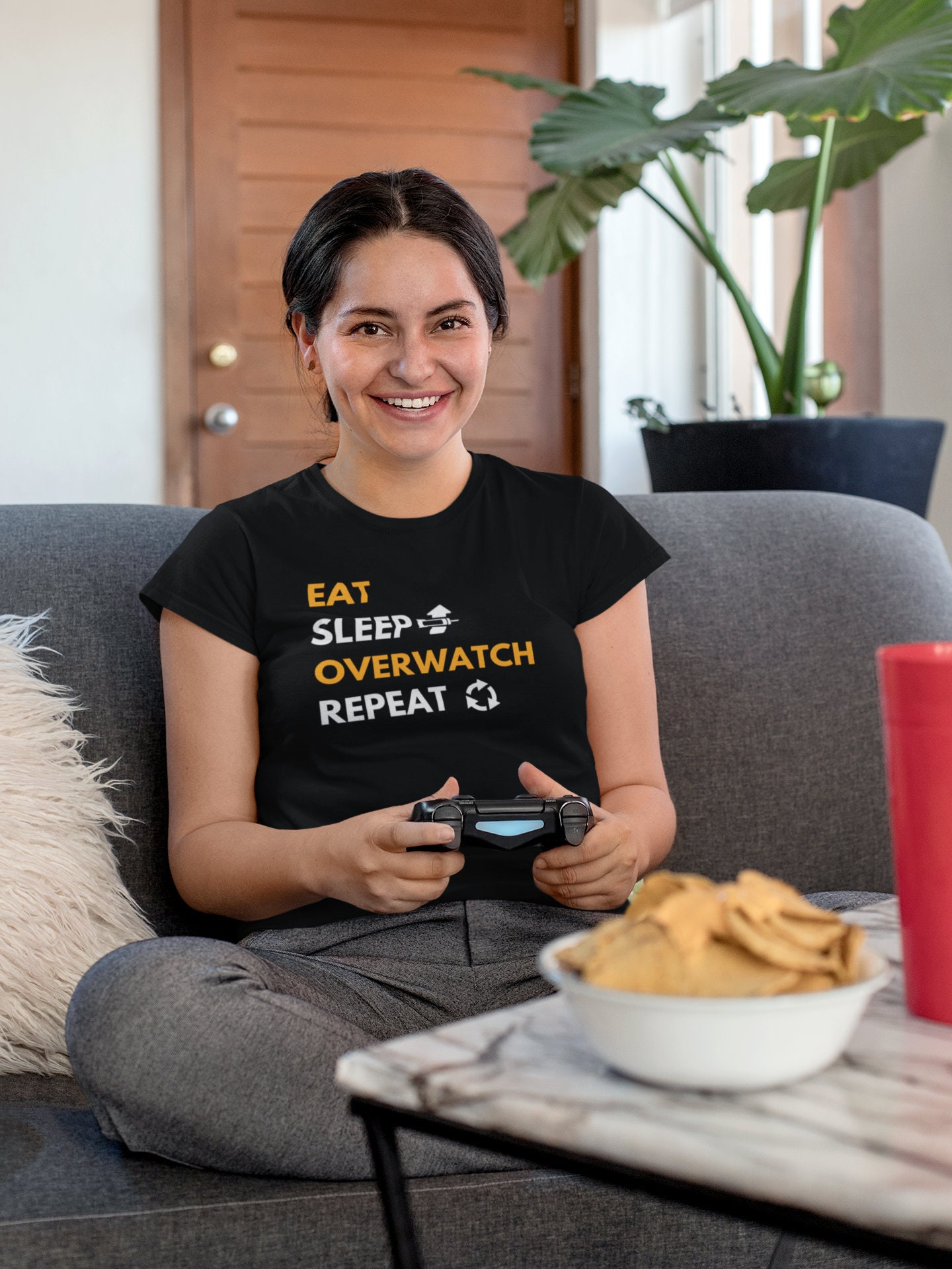 Overwatch 2 Eat Sleep Overwatch Repeat T-shirt Gaming - Etsy