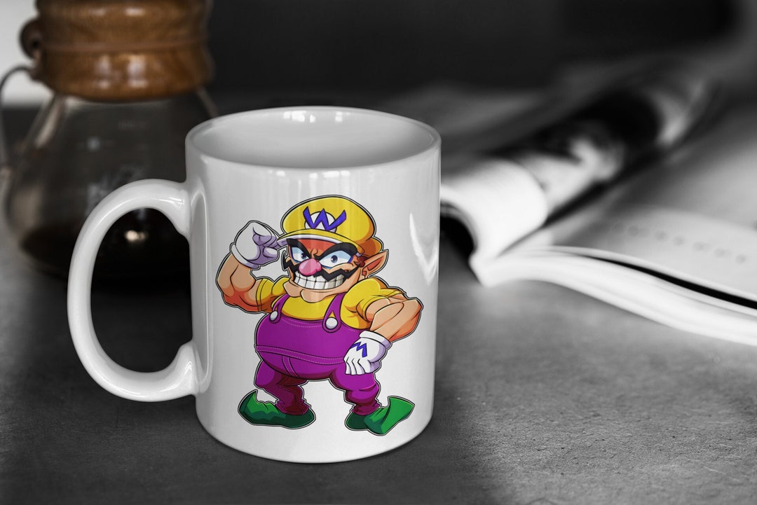 Super Mario | Chibi Wario | 11oz White Glossy Mug | Perfect Gift for ...