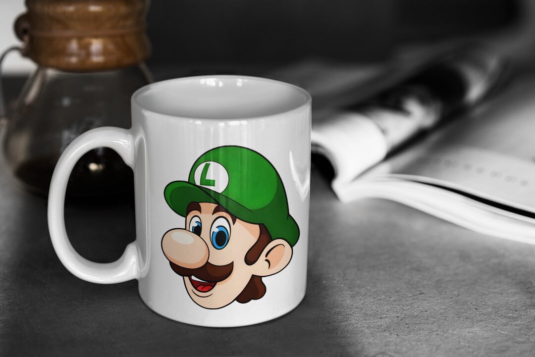 Super Mario | Cute Luigi | 11oz White Glossy Mug | Perfect Gift for ...