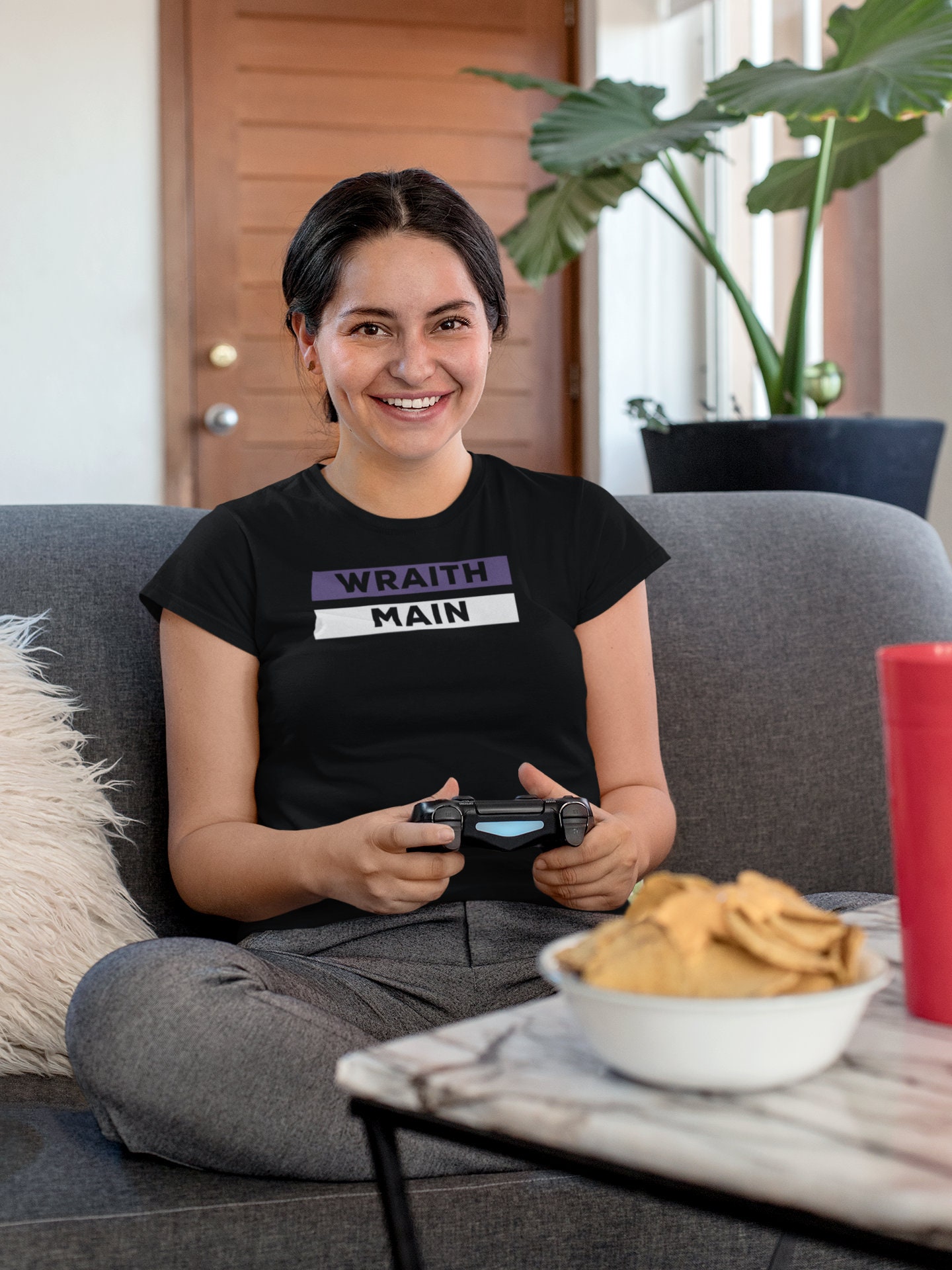 Apex Legends Wraith Main T-shirt Gaming T-shirt Black Unisex T-shirt ...