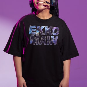 League of Legends | Ekko Main T-shirt | Gaming T-shirt | Black Unisex T ...