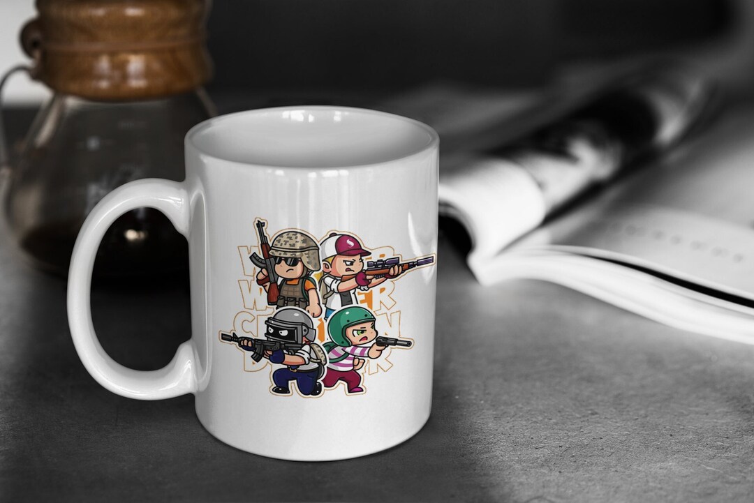 PUBG | Cute Chibi Squad | 11oz White Glossy Mug | Perfect Gift for ...