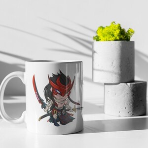 League of Legends | Cute Chibi Yone | 11oz White Glossy Mug | Perfect ...