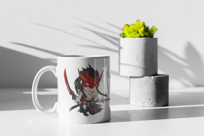 League of Legends | Cute Chibi Yone | 11oz White Glossy Mug | Perfect ...