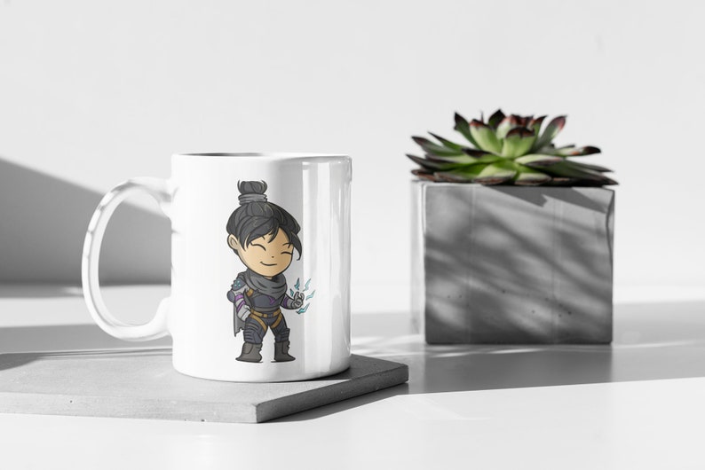Apex Legends | Cute Chibi Wraith | 11oz White Glossy Mug | Perfect Gift ...