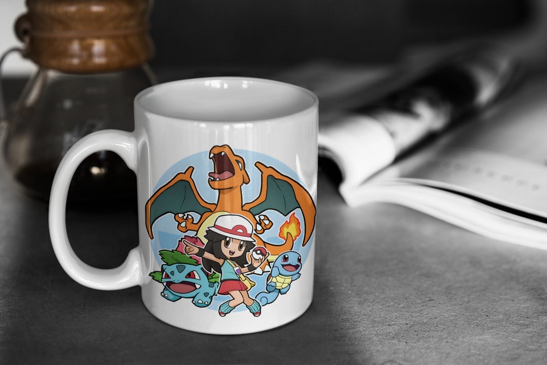 Pokémon Cute Chibi Leaf With Pokémon 11oz White Glossy Mug Perfect Gift ...