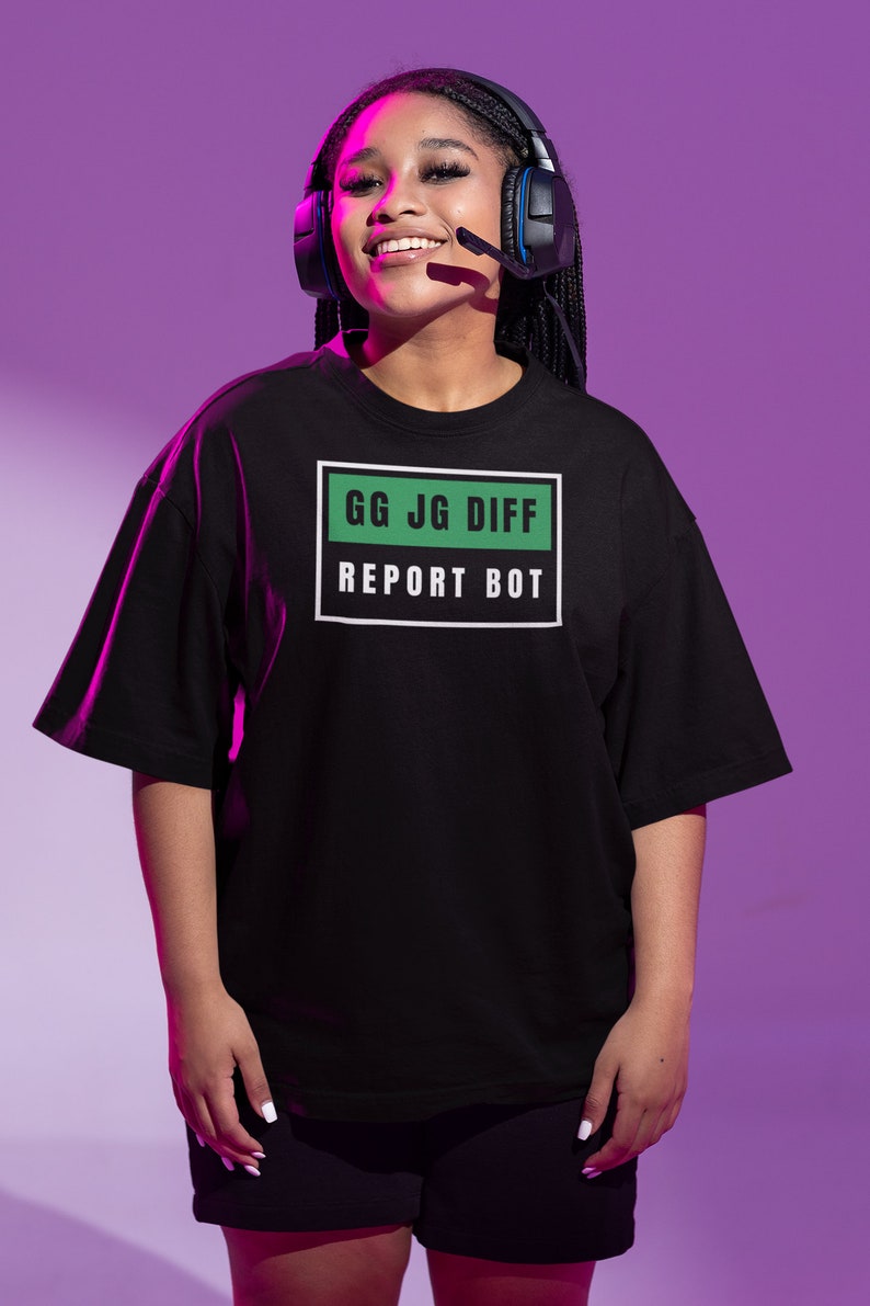League of Legends | GG Jungle Diff Report Bot T-shirt |funny Black ...