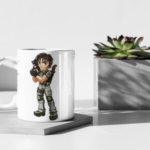 Resident Evil 5 Cute Chibi Chris Redfield 11oz White Glossy Mug Perfect ...