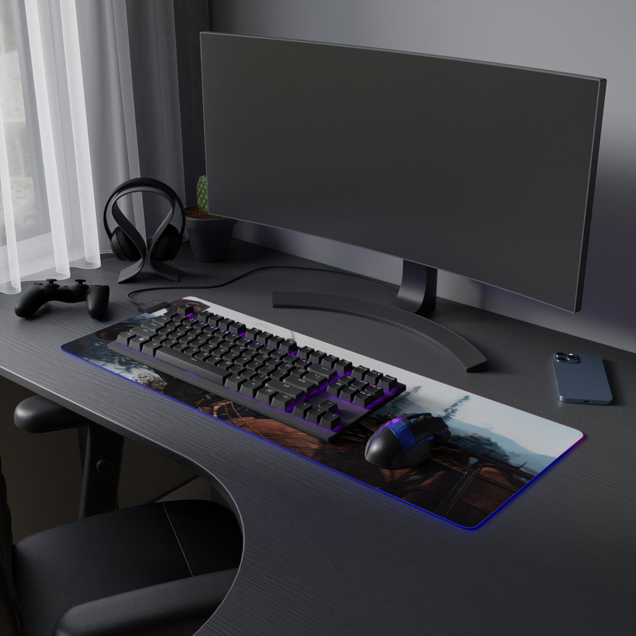 Rust Minicopter Cinematic LED Mouse Pad Gaming Mouse Pad RGB Lighting ...