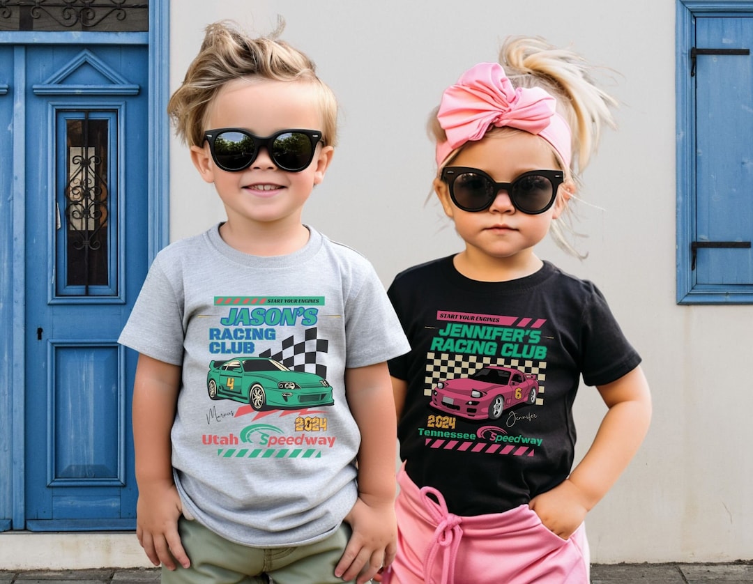 Custom Racing Family Shirts: Personalized Retro Race Car Party - Etsy