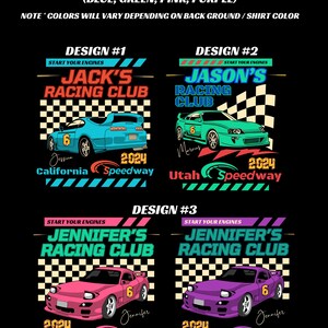 Custom Racing Party Shirts, Motor Racing Shirt Checkered Flag Shirts ...