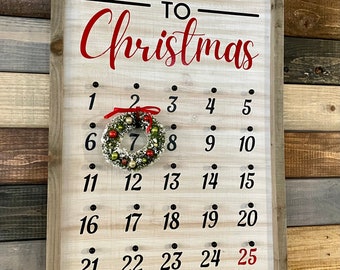 Large Christmas Countdown - Etsy