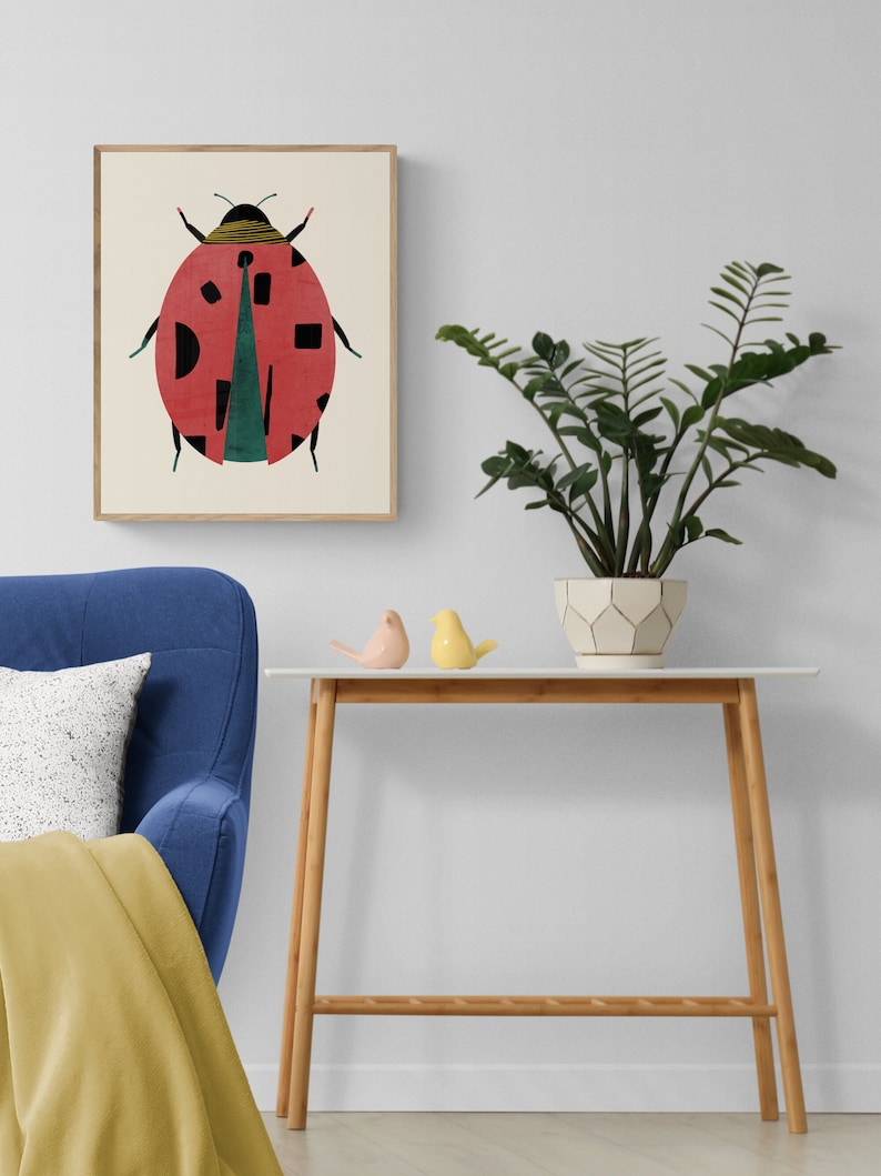 Red Ladybird Print Printable Wall Art Nursery Wall Decor - Etsy