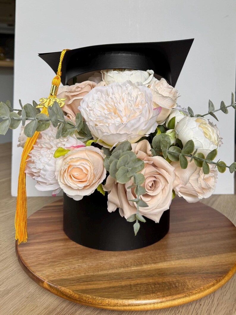 Graduation Hat Silk Flower Arrangement - Etsy