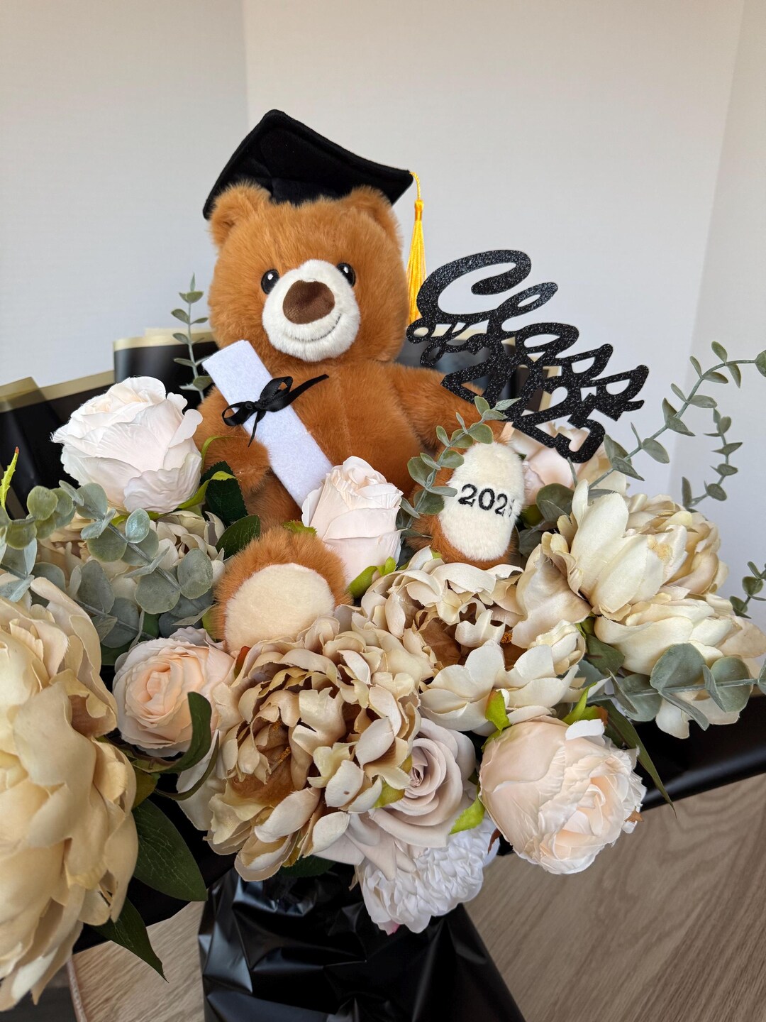 Elegant Graduation Silk Flower Bouquet - Etsy