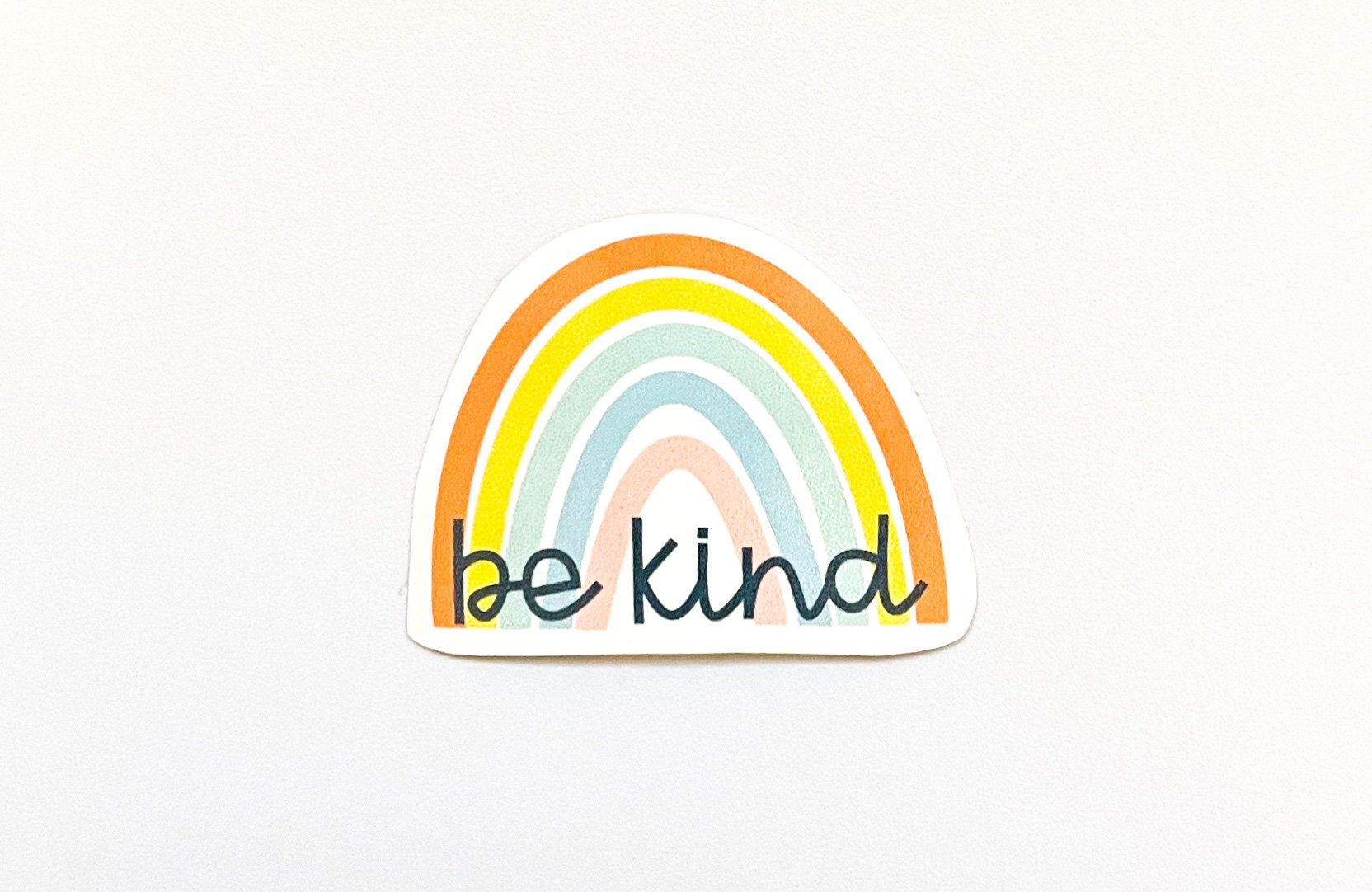 Rainbow Be Kind Sticker, Laptop Sticker, Water Bottle Sticker, Be Kind ...