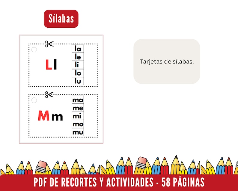 Spanish Classroom Syllables and Words Printable ~ Downloadable ...