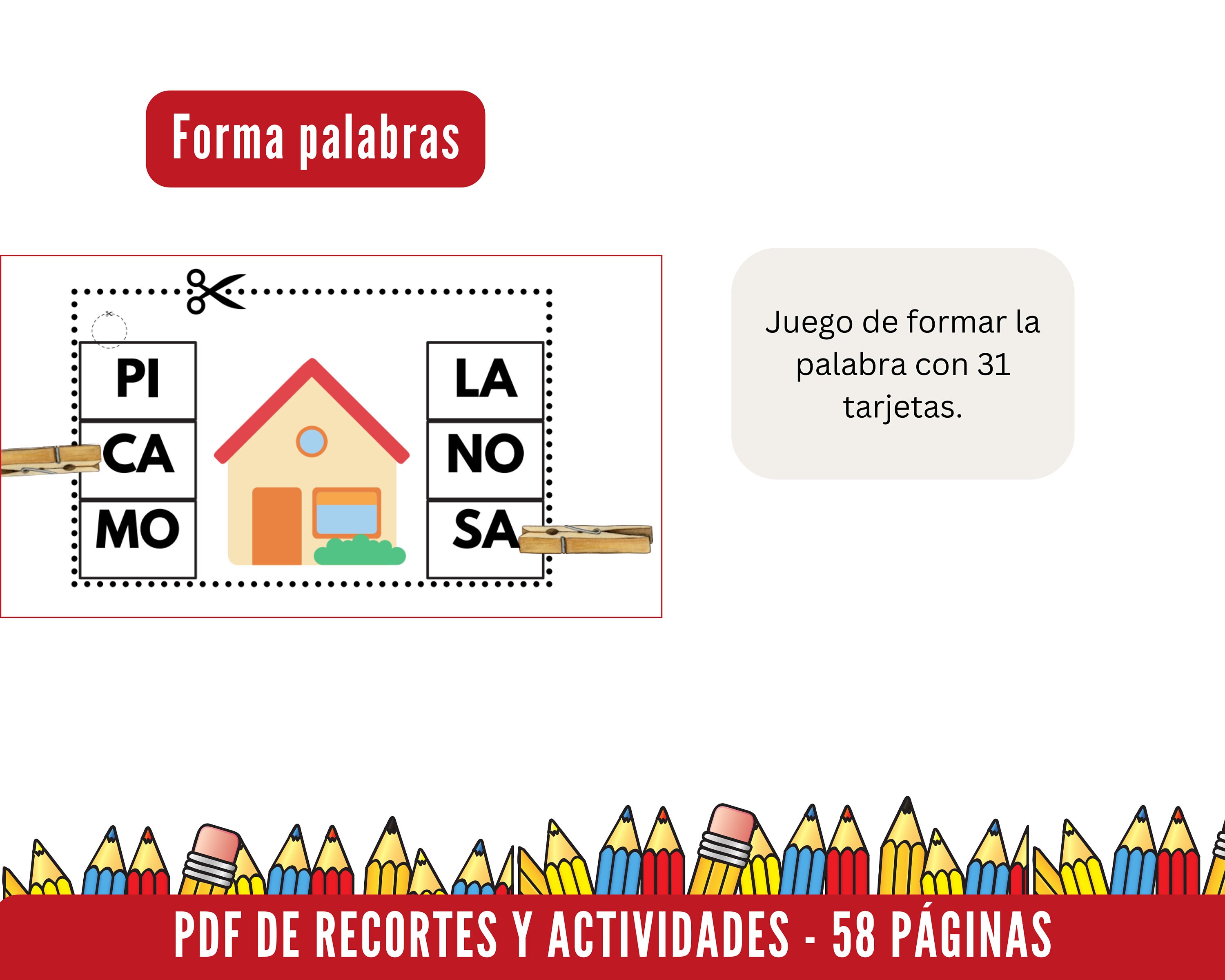 Spanish Classroom Syllables and Words Printable ~ Downloadable ...