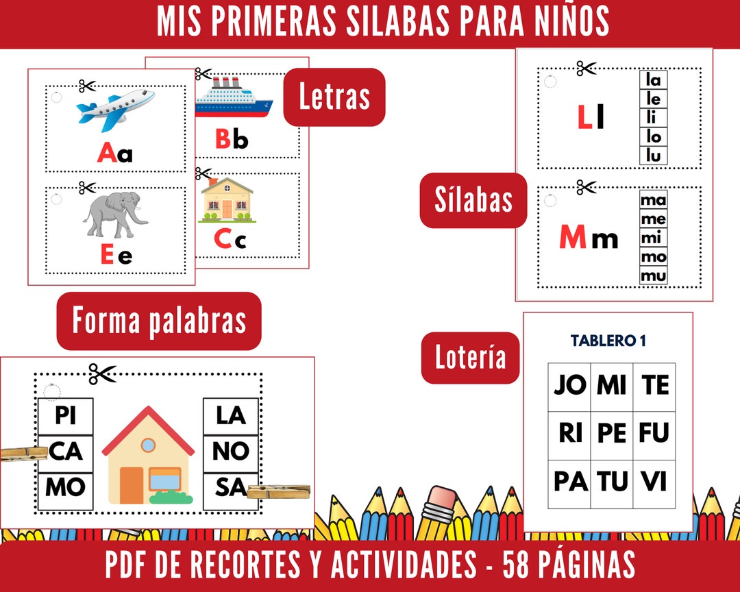 Spanish Classroom Syllables and Words Printable ~ Downloadable ...