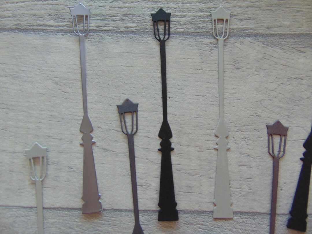 Die Cut Lamp Posts Set of 5 | Die Cuts for Card Making, Junk Journals ...
