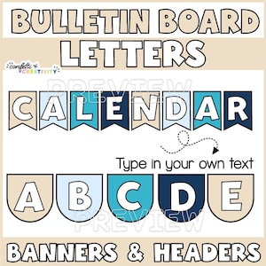 Bulletin Board Letters | Bright Bulletin Board Letters | Editable ...