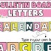 Colorful Bulletin Board Letters: Editable Elementary Classroom Decor ...