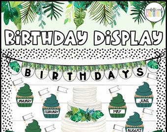 Tropical Classroom Birthday Display Tropical Classroom Decor Classroom ...