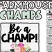 Floral Farmhouse CHAMPS Posters | Floral Farmhouse Classroom Decor ...