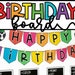 Colorful Classroom Birthday Board: Elementary Decor (digital Download ...