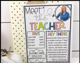 Meet the Teacher Editable Template - Etsy