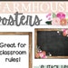 Floral Farmhouse Classroom Posters: Editable Elementary Decor (digital ...