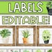 Editable Classroom Labels Plant Classroom Labels Plant - Etsy