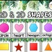 2D and 3D Shapes Posters for the Classroom Tropical Classroom Decor ...