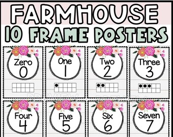 Number Posters 0-20 Floral Classroom Decor - Etsy