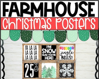 Christmas Bulletin Board Kit Classroom Decor Neutral Winter - Etsy