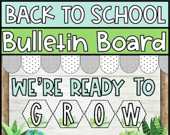 Plant Theme Back to School Bulletin Board Kit (digital Download) - Etsy