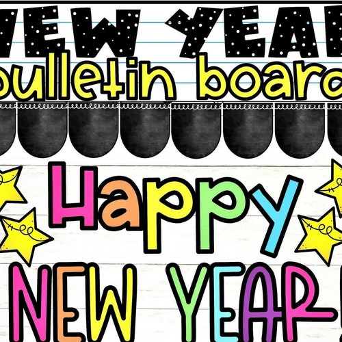 NEW YEARS Bulletin Board January Bulletin Board Classroom - Etsy