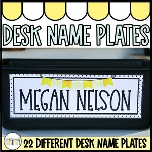 Lemon Student Desk Plates | Student Name Tags | Desk Name Plates for ...