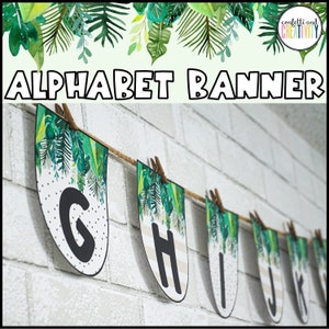 Alphabet Banner for the Classroom | Tropical Classroom Decor | ABC ...